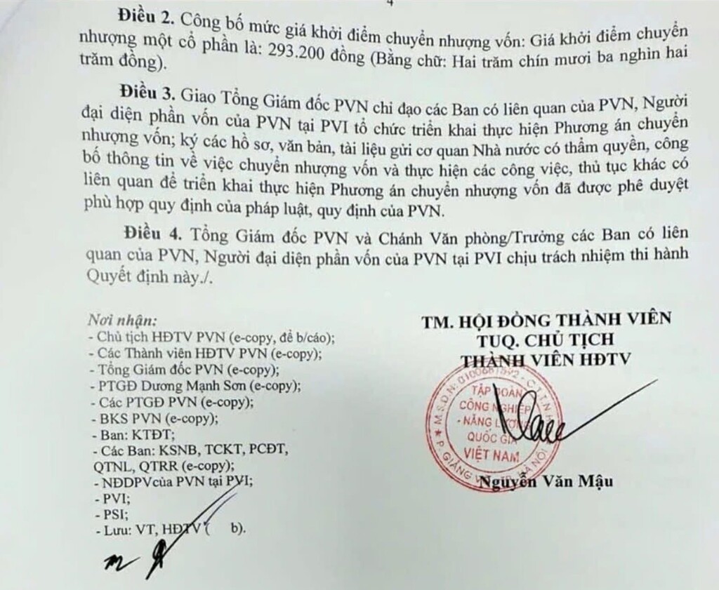 Sốc - PVN định giá bán PVI 293.000 đồng. Liệu có sóng thần nhà PVN ...