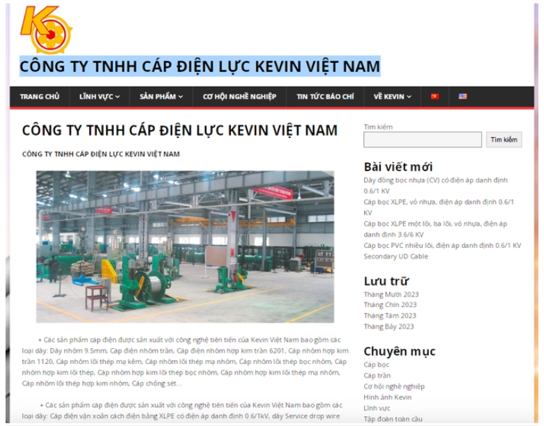 Cáp điện lực Kevin Việt Nam đầu năm thắng lớn, trúng loạt gói thầu hơn ...